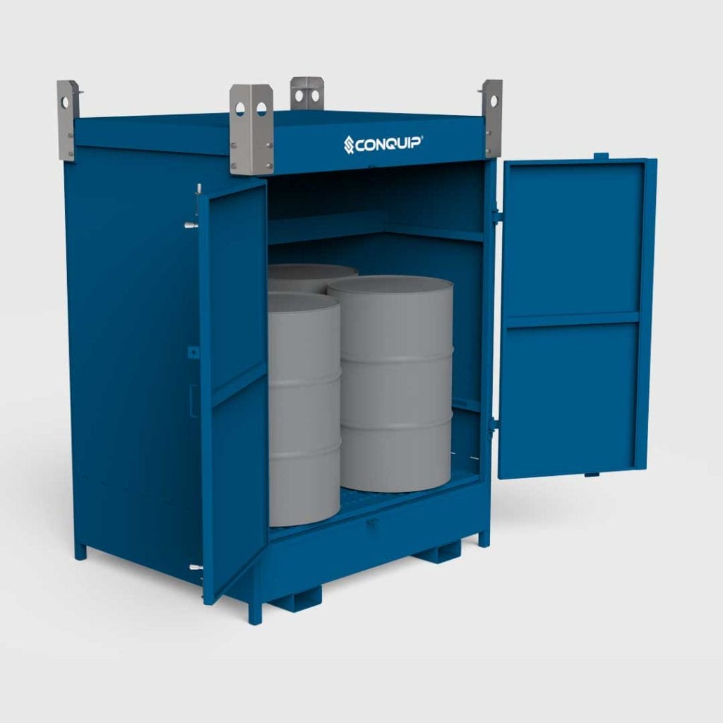 Crane Lift COSHH Drum Store | COSHH Storage | Conquip UK