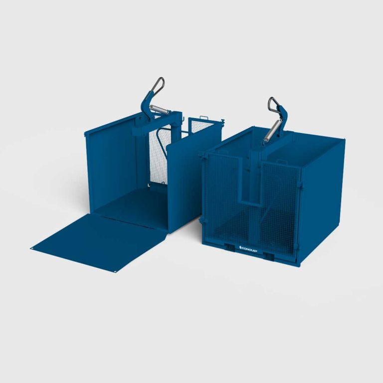 Crane Forks Cage | Best Practice Brick Pallet Lifting Solution | Conquip UK