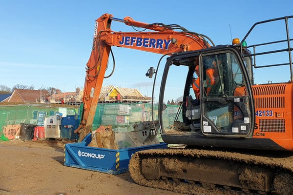 Excavator Bucket Box for transport & storage of excavator attachments